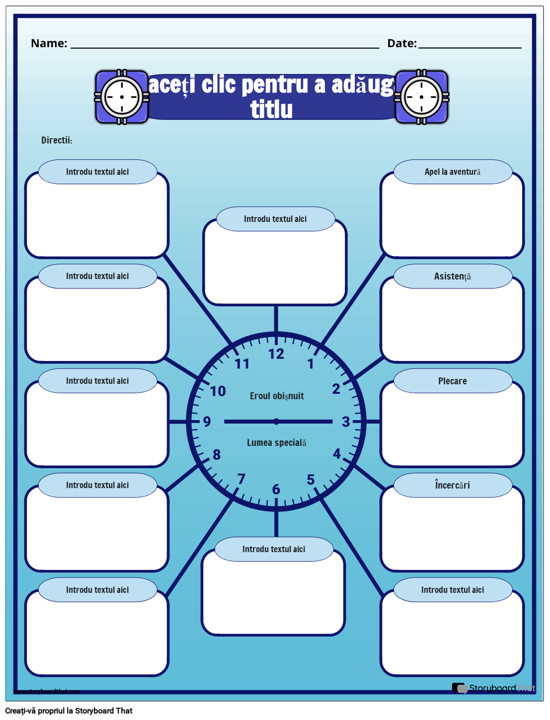 Ceas cu Tematică - Fișa de Lucru Călătoria Eroului