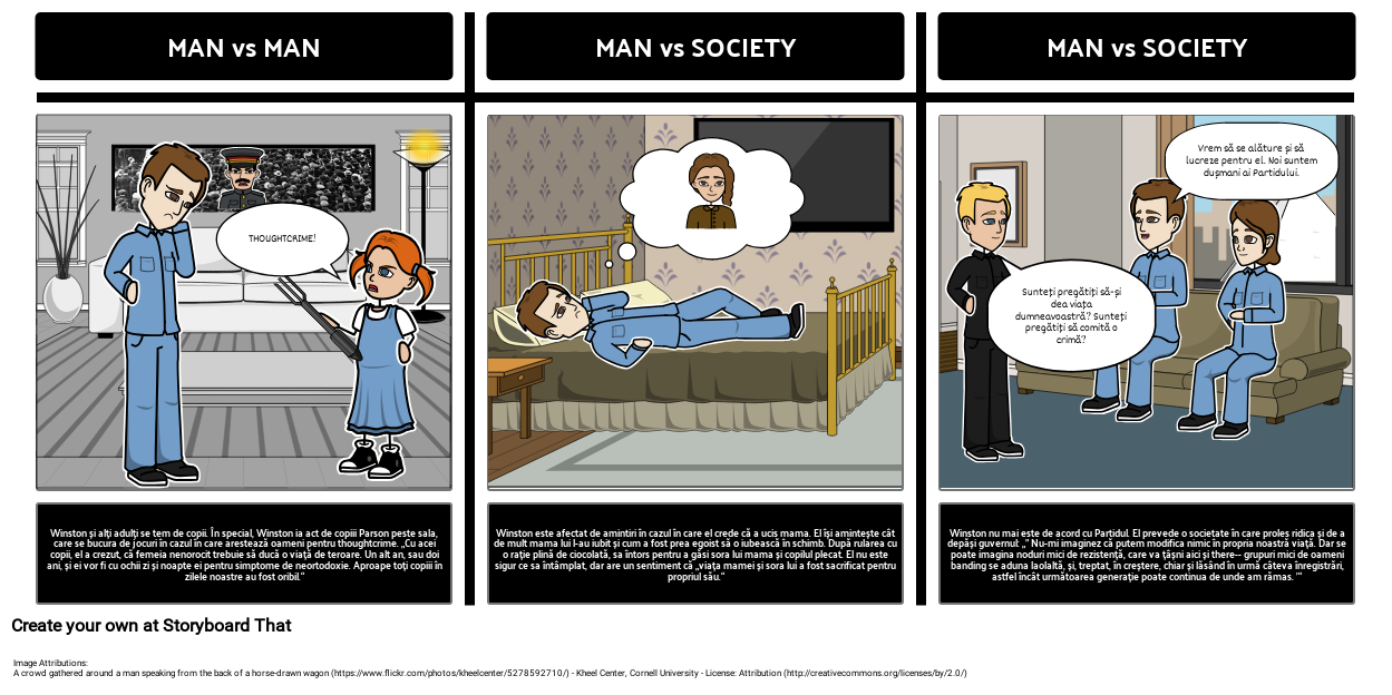 Conflict literar în 1984 Storyboard av ro-examples