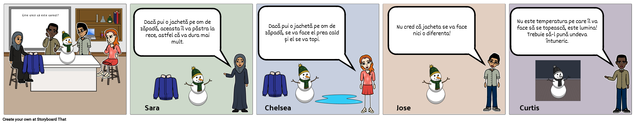 Discuție Storyboard - ES - Snowman القصة المصورة من قبل ro-examples