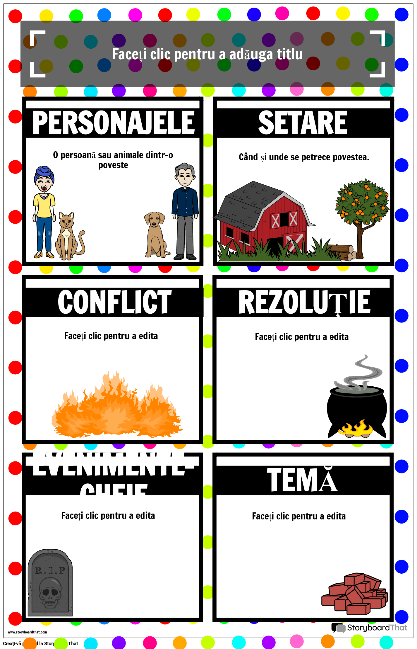 Elementele Unui Poster cu Tematică cu Buline Storyboard