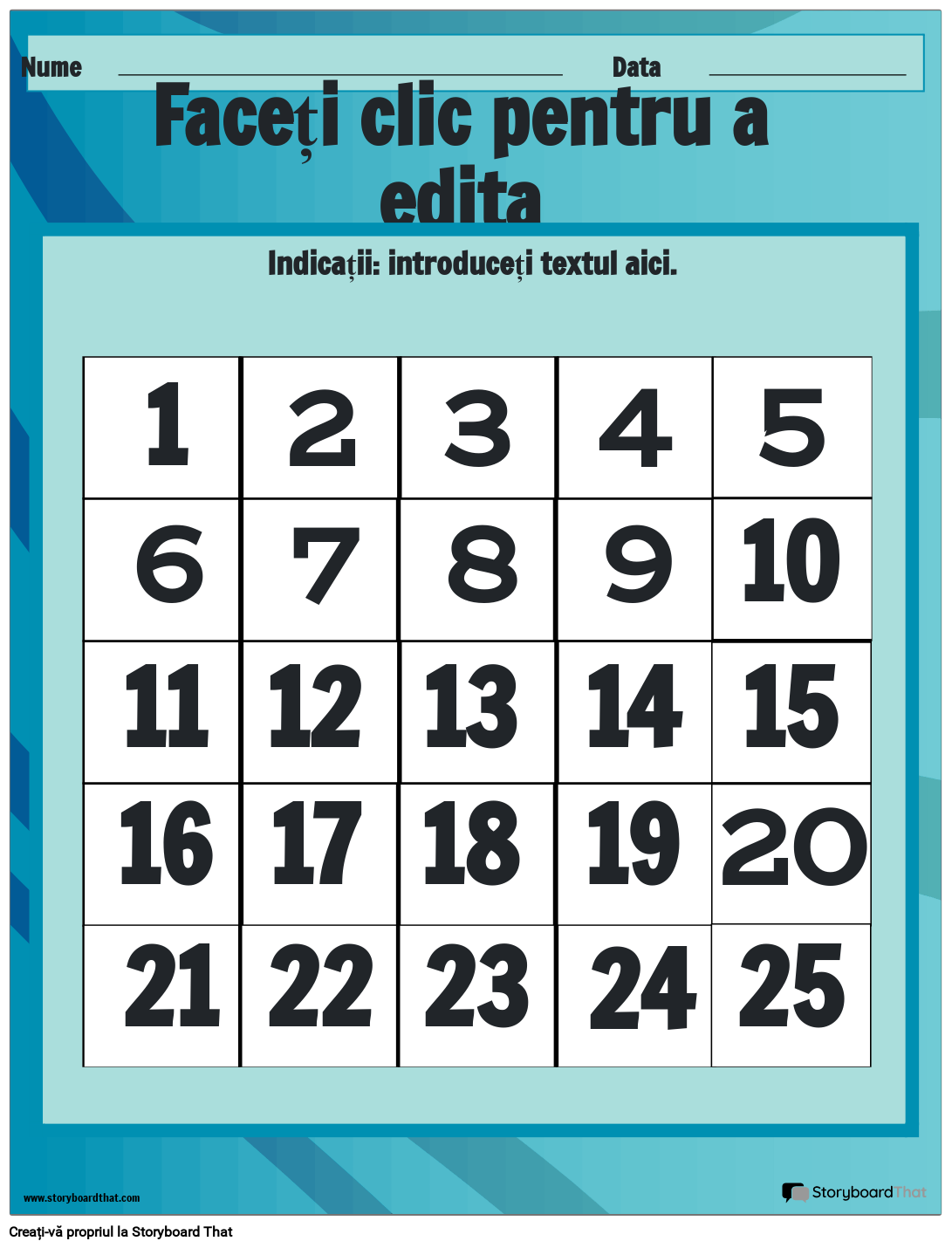 Exemplu de Foaie de Lucru cu Numere par și Impare Diagramă cu Numere