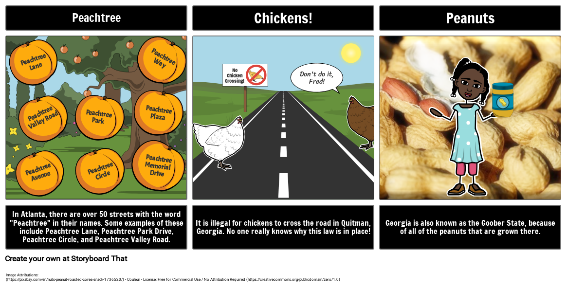 Fapte Distractive din Georgia Storyboard por ro-examples