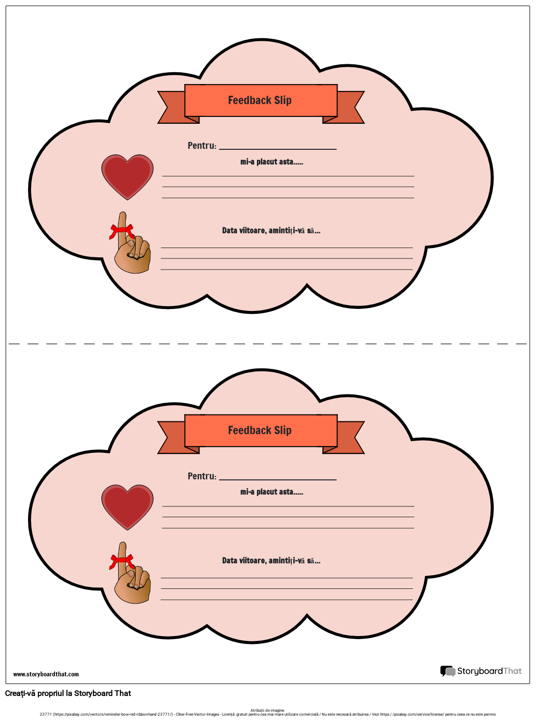 Feedback cu Tematică Cloud Storyboard par ro-examples