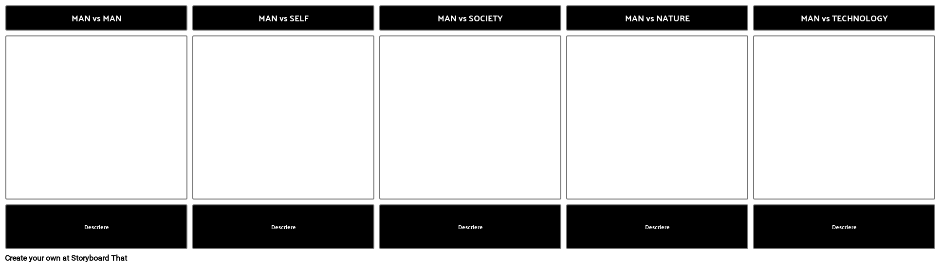 Format Conflict Literar Storyboard por ro-examples