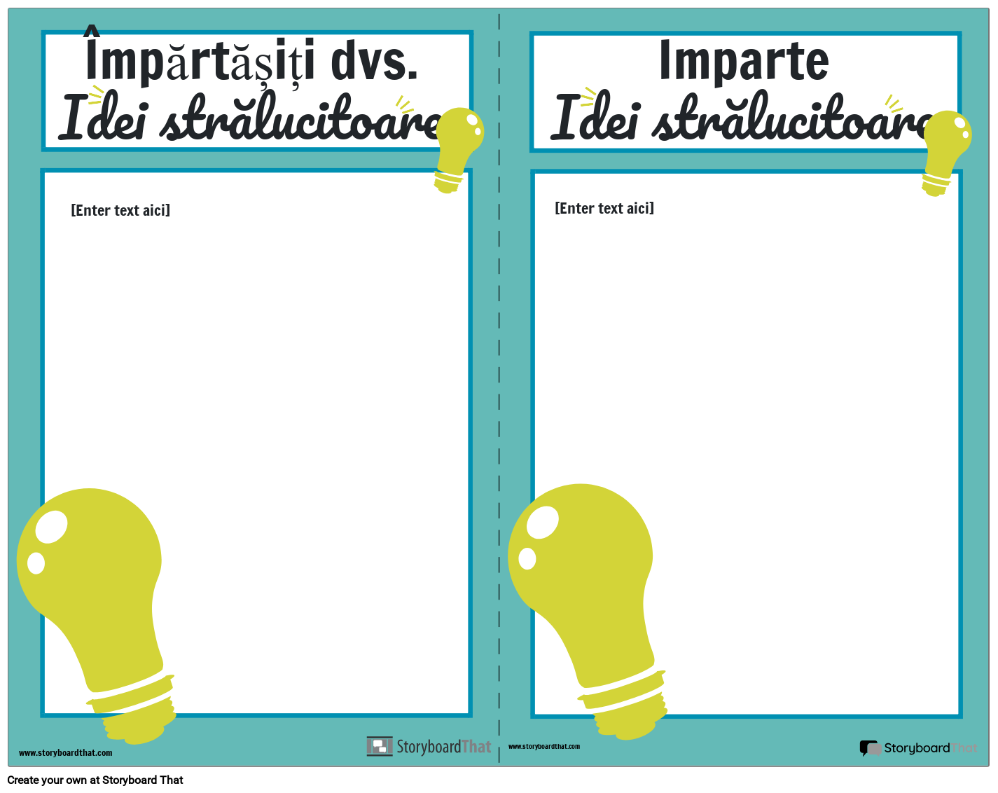 Idei Strălucitoare Alunecă Storyboard von ro-examples