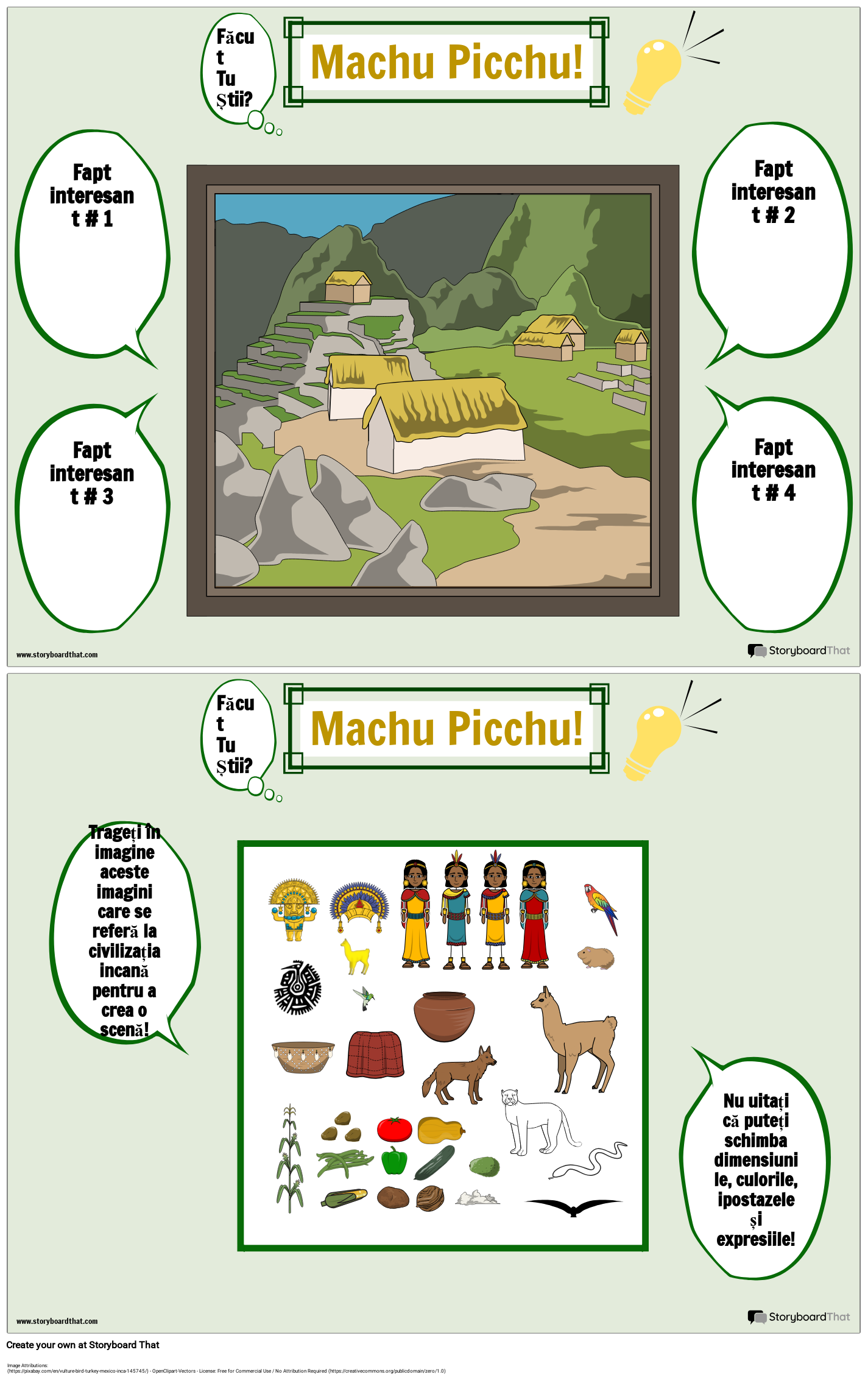 Inca Știai Poster Machu Picchu Storyboard af ro-examples