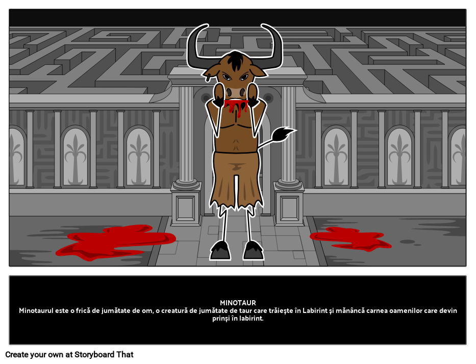 Minotaur: Mitologia Greacă Storyboard by ro-examples