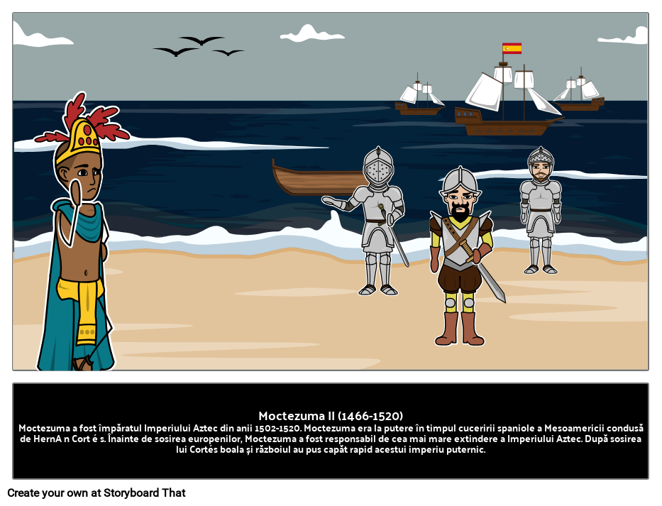 Moctezuma II sau Montezuma II - Conducătorul Imperiului Aztec