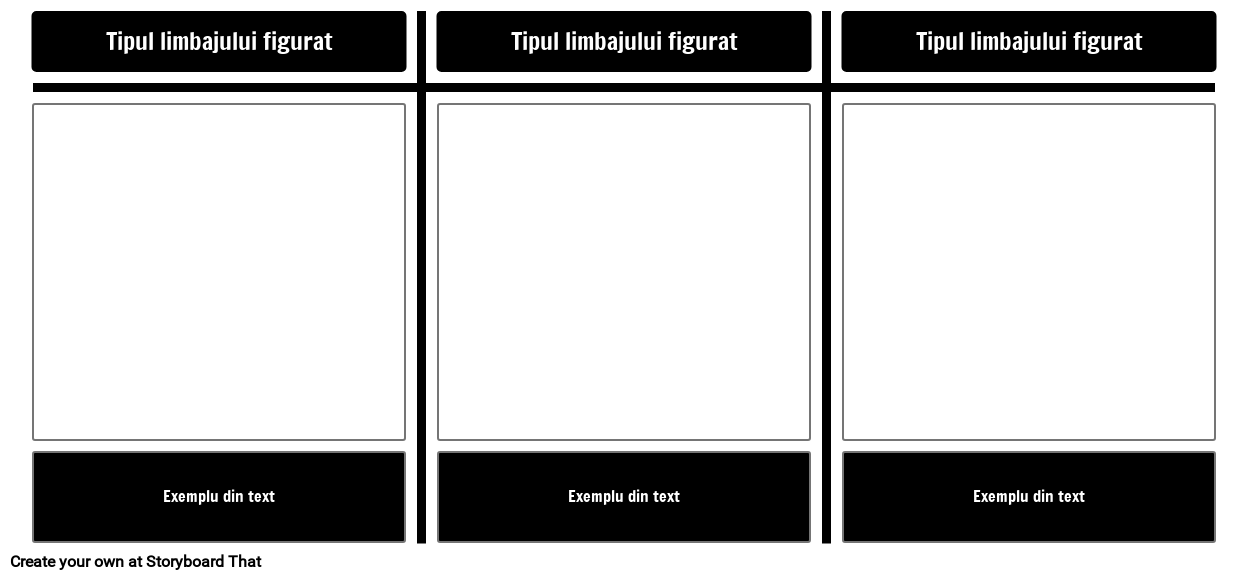 Model de Exemple de Limbaj Figurativ Storyboard