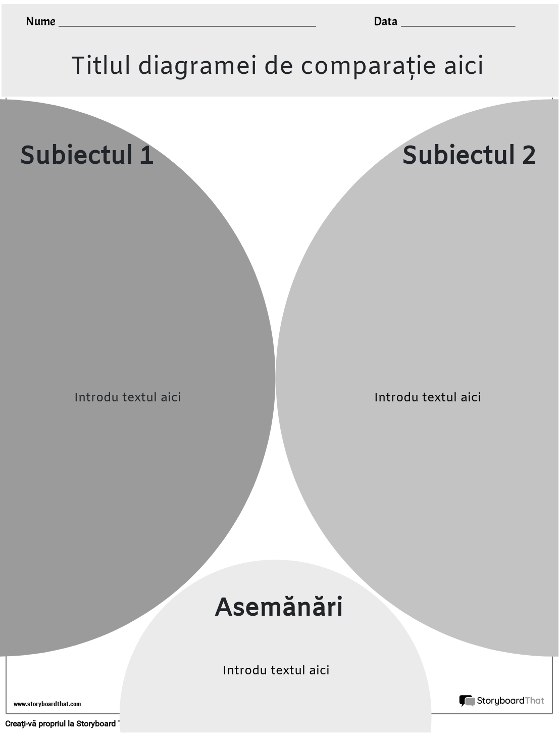 Noul Model de Diagramă de Comparație Pentru Crearea Paginii 1