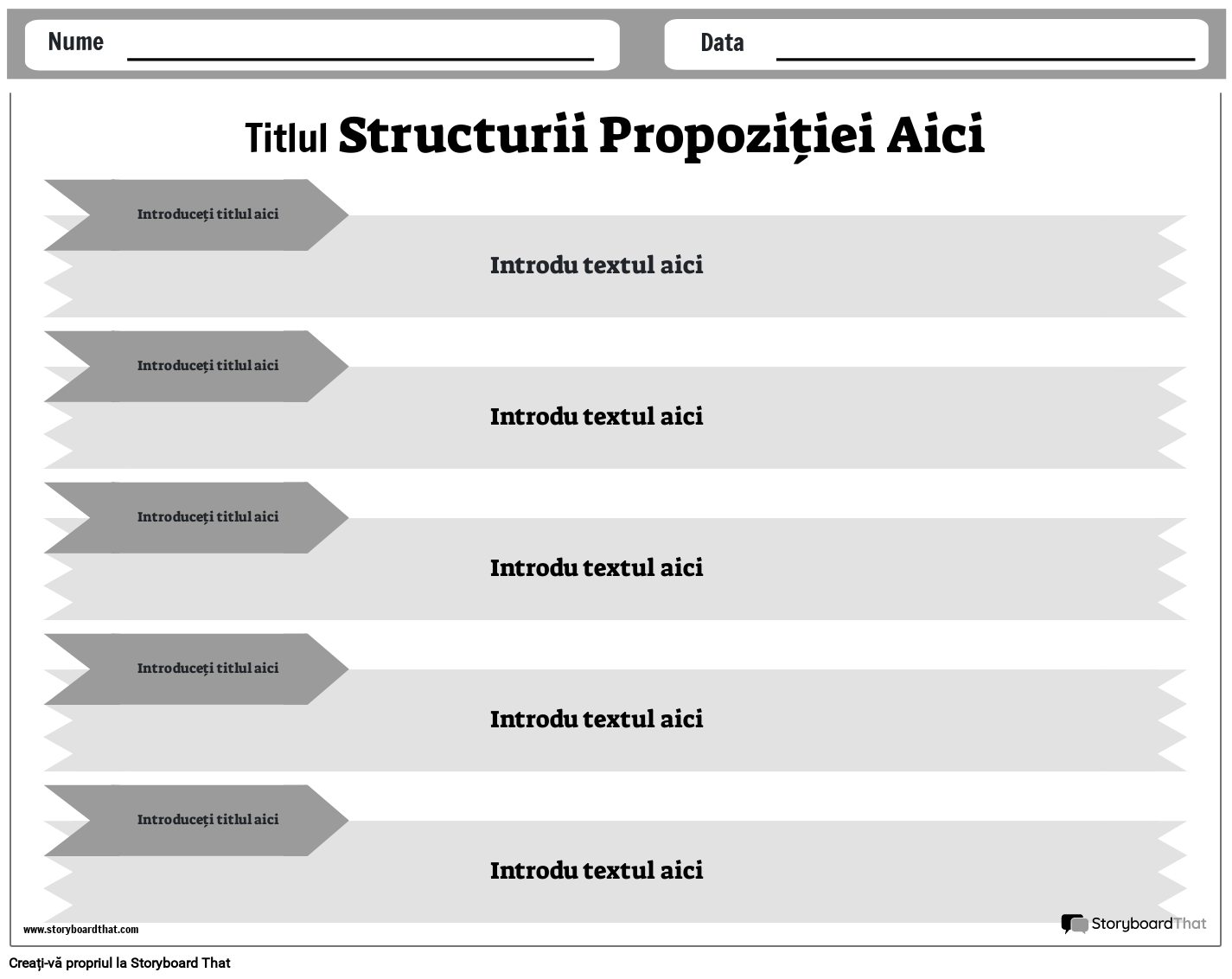 Noul model de structură de propoziție pentru crearea paginii 3 (alb-negru)