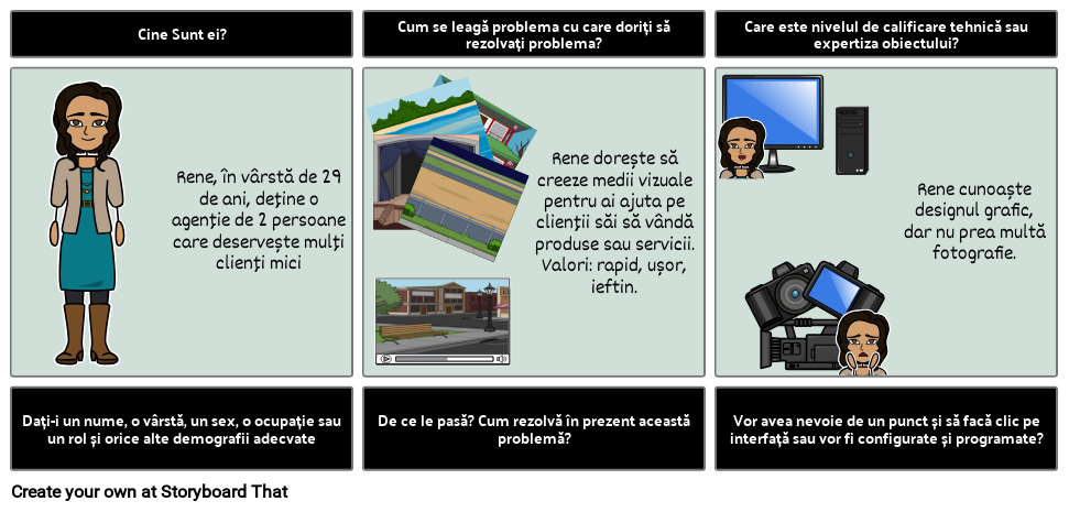 Persona Storyboard Exemplu Storyboard por ro-examples