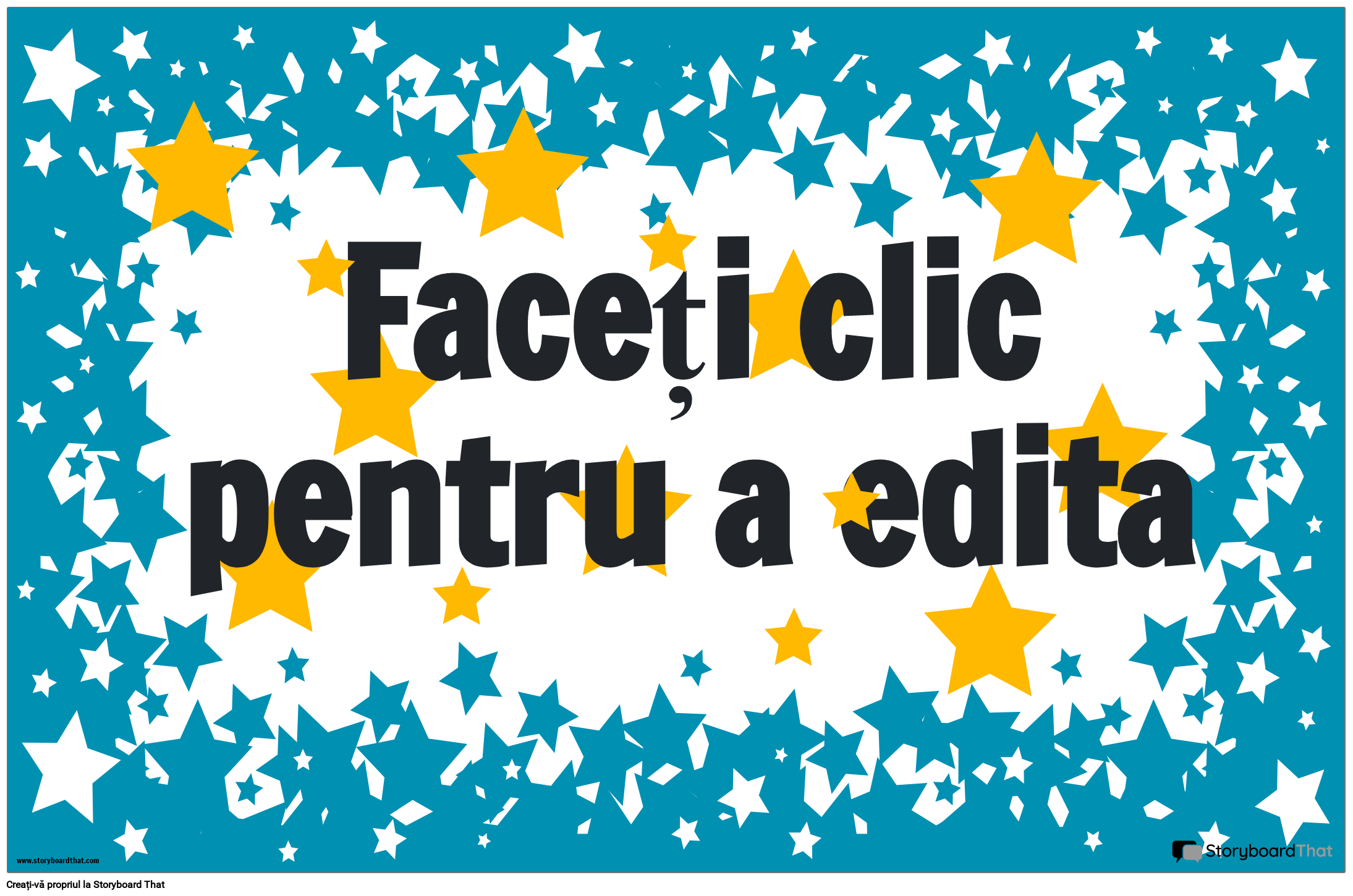 Poster de bun Venit Stars Gata de Imprimat Storyboard