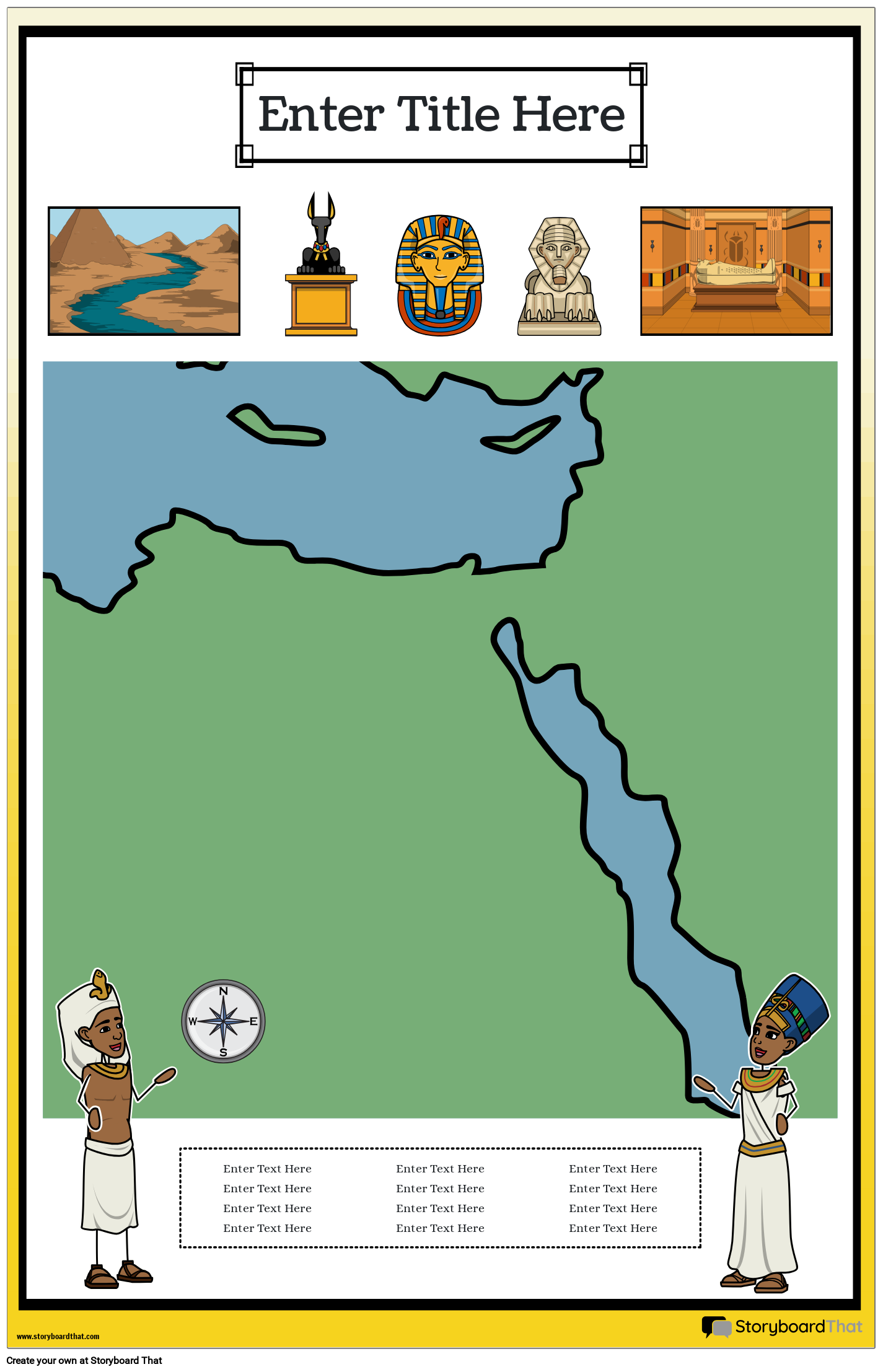 Poster Hartă 36 Portret Color Egiptul Antic Storyboard