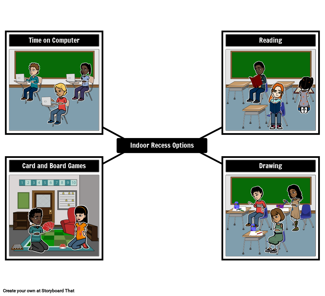 Recess Graphic Organizers for classroom Storyboard