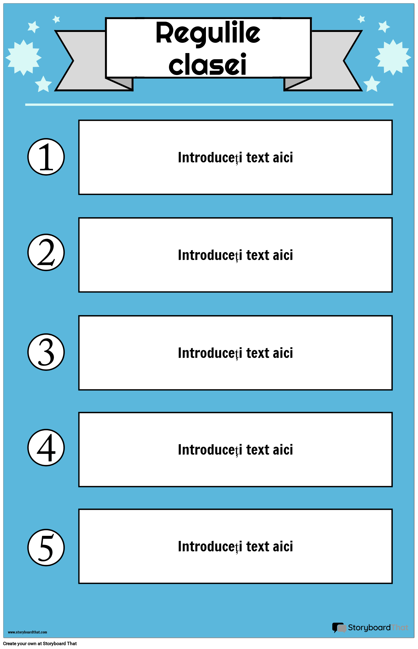 Reguli de Clasă Poster 1 Storyboard por ro-examples