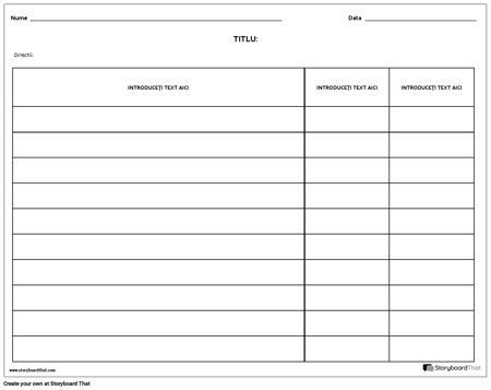 Rubrica Rubrică de Proiect Creați foi de Lucru Rubric