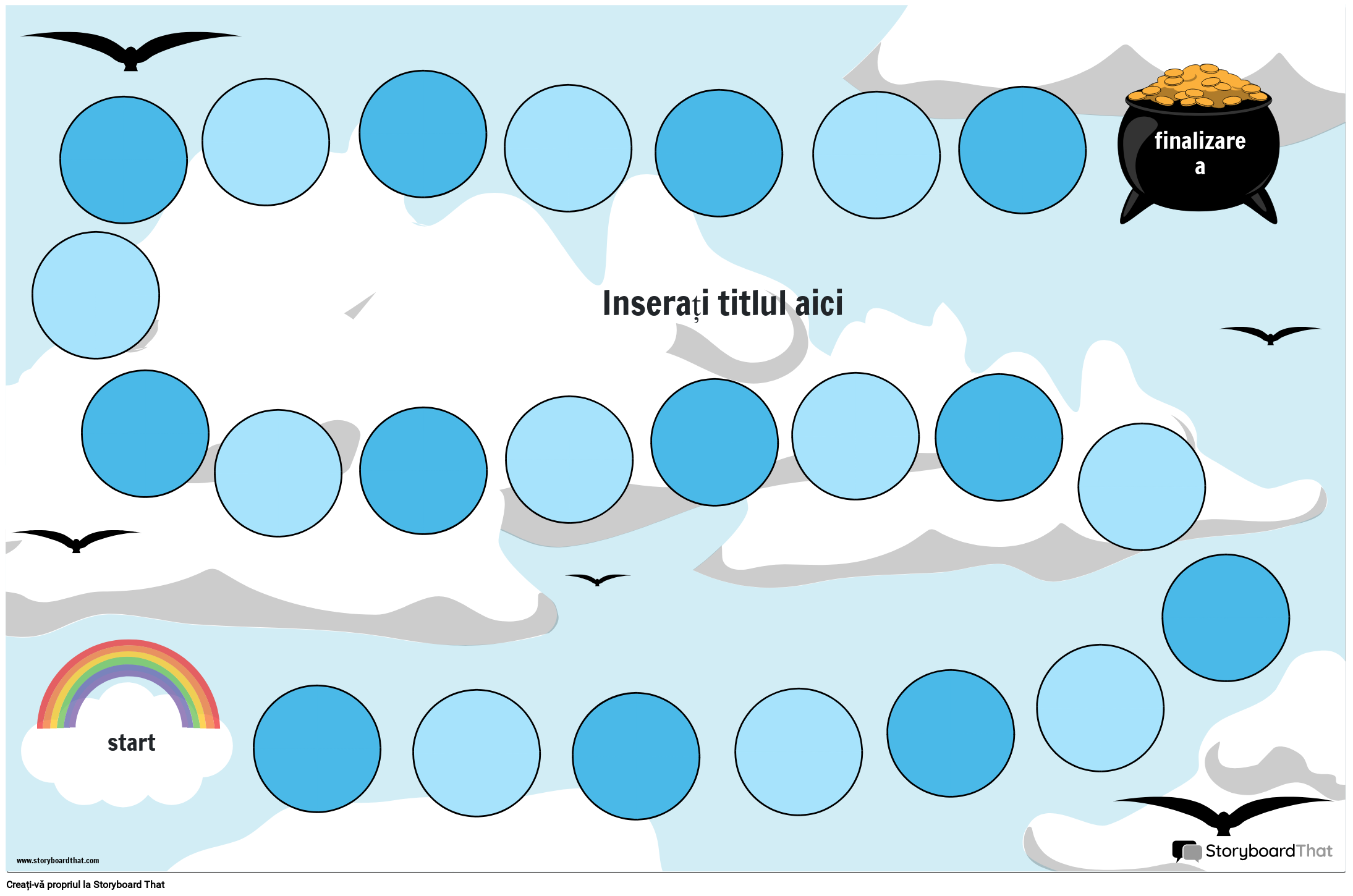 Sus în Sky Board Game Template Storyboard por ro-examples