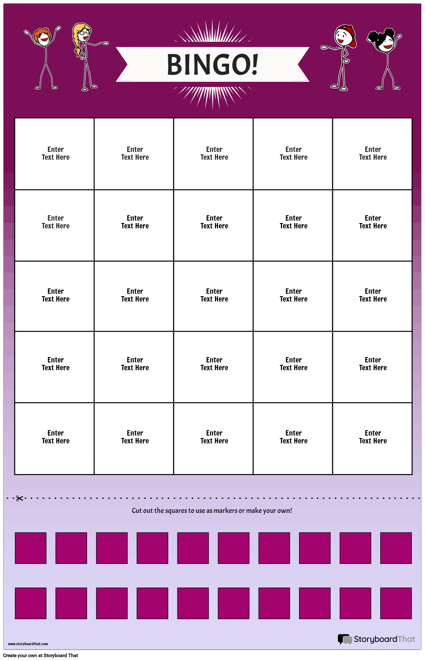 Tablă de joc Bingo Storyboard por ro-examples