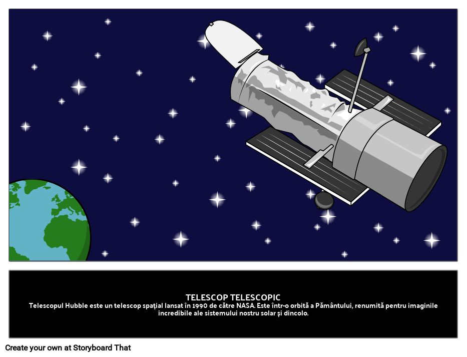 Invenția Telescopului Hubble Storyboard by ro-examples