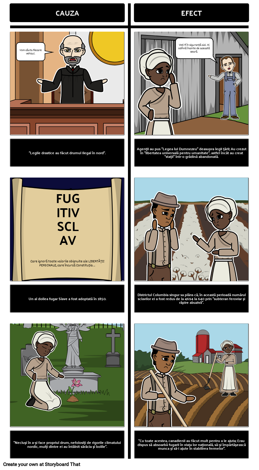 Text Structura - Underground Railroad Storyboard