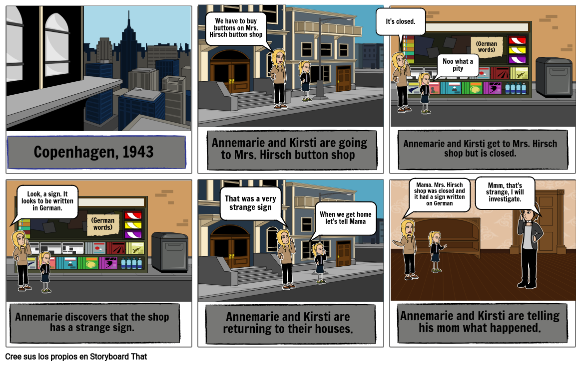 Number the stars comic strip- Rocco Mazzaro Storyboard