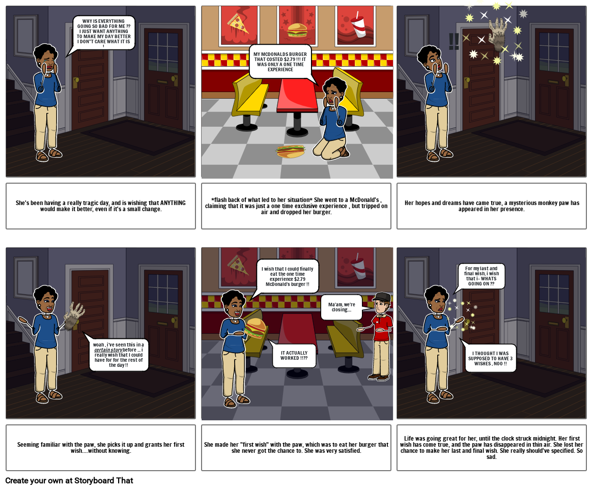 The Monkey's Paw Storyboard Storyboard by rosemarymordi