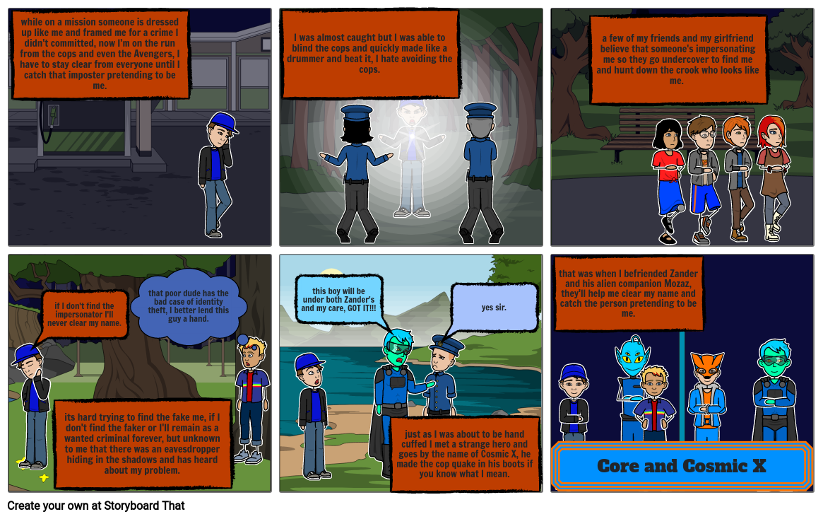 Core and Cosmic X القصة المصورة من قبل royr