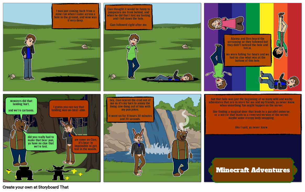 Minecraft adventures Storyboard by royr