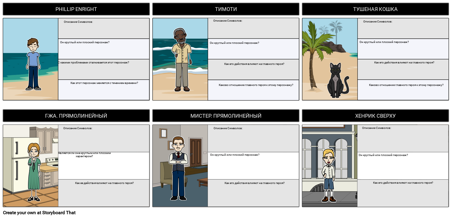 Cay - Пример Анализа Персонажей Storyboard por ru-examples