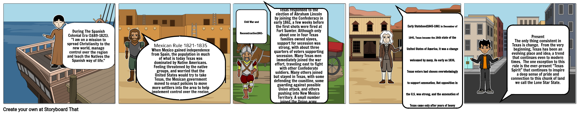 Eras of Texas History - Krisd Pereira Storyboard