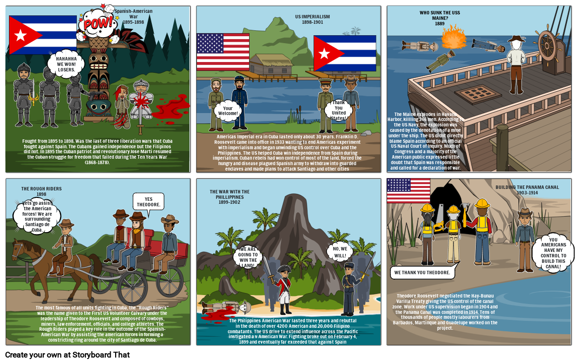 Spanish-American War Storyboard by s5120801