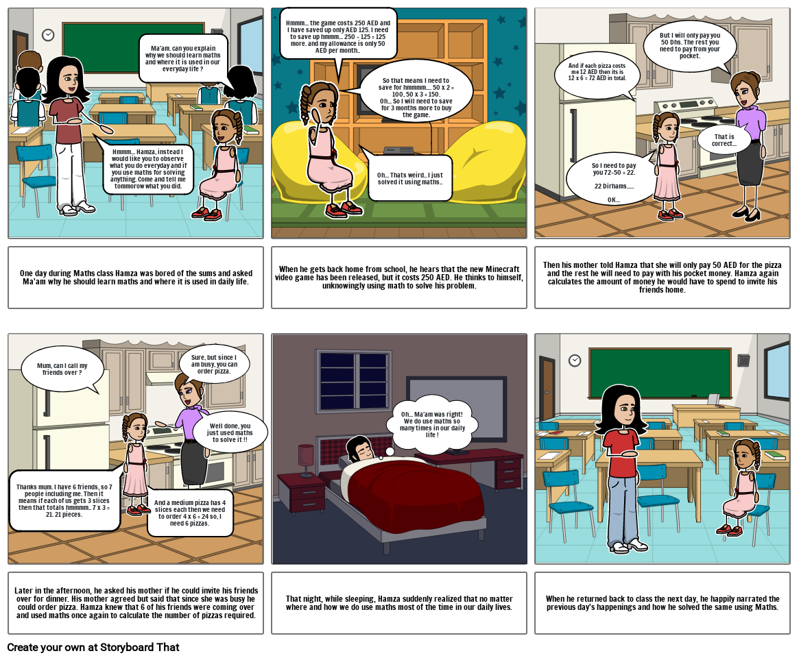 Use Of Math Storyboard Por Sahana