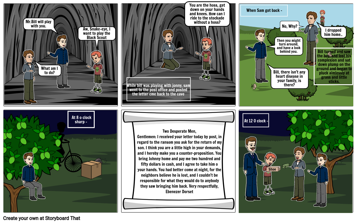 English(Ransom of the red chief comic strip..)