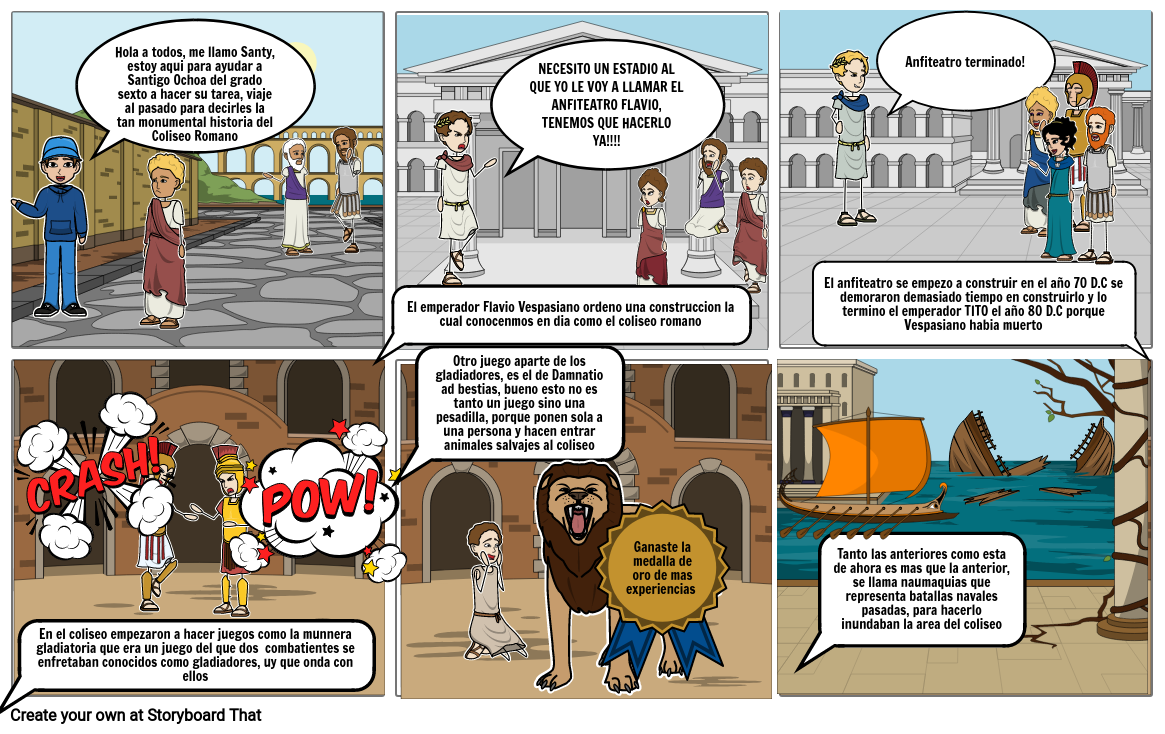 Comic de Roma Storyboard by santiagoochoa