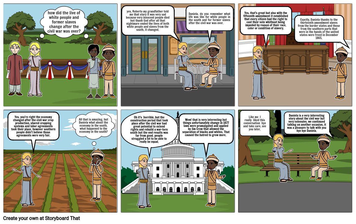 LIFE IN THE SOUTH AFTER THE CIVIL WAR WAS OVER.