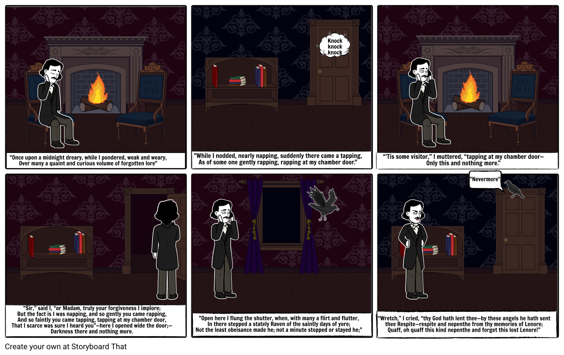 The raven Storyboard por saulavila18