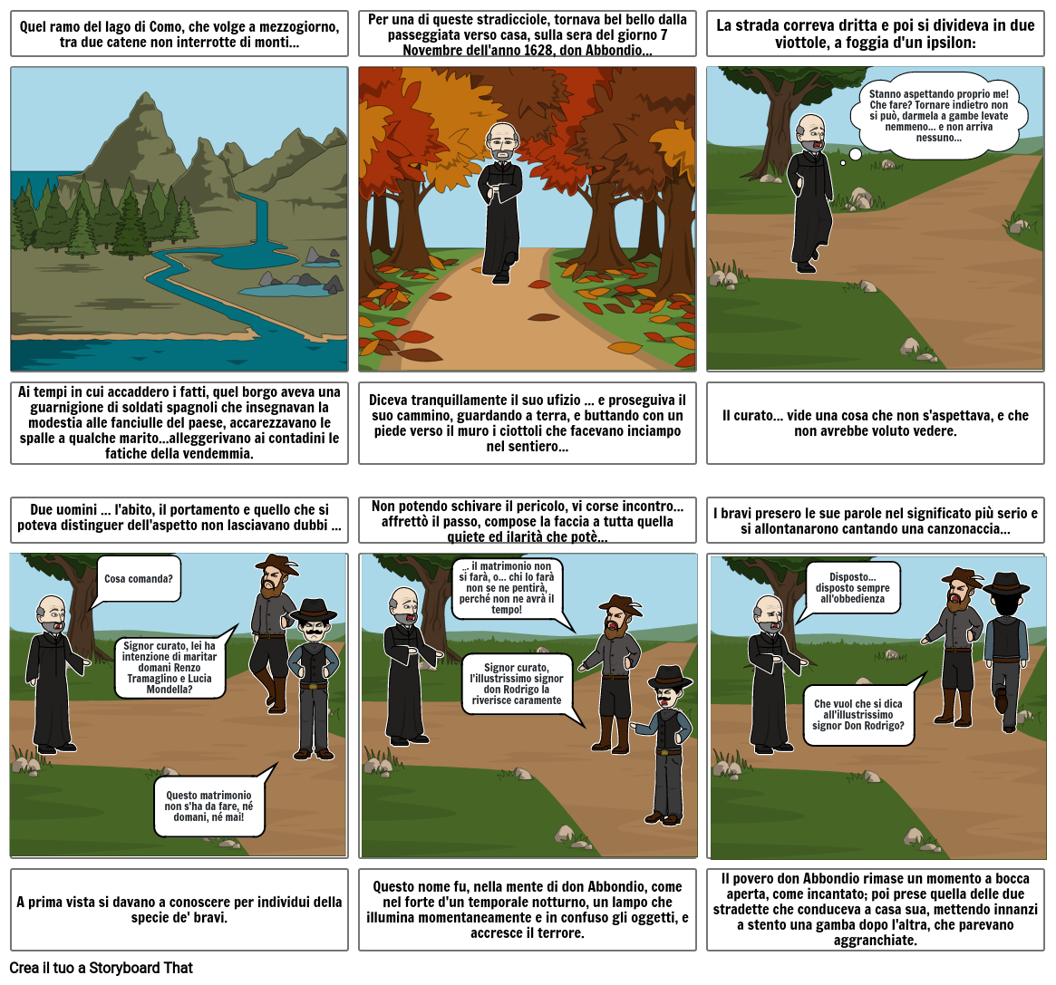 Don Abbondio e i bravi Storyboard by savinagravante