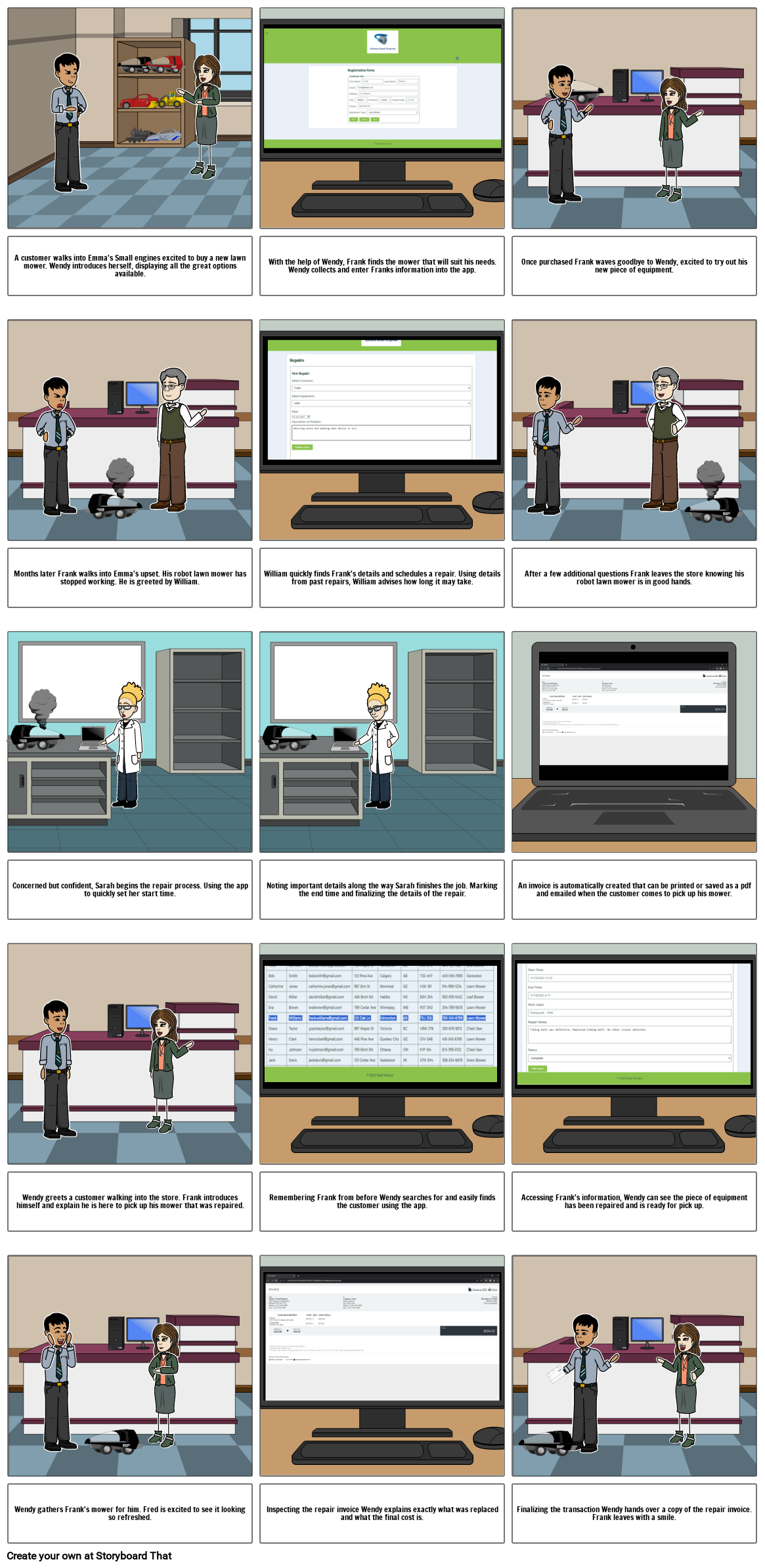 EmmasSmallEngines Storyboard por sawydawg