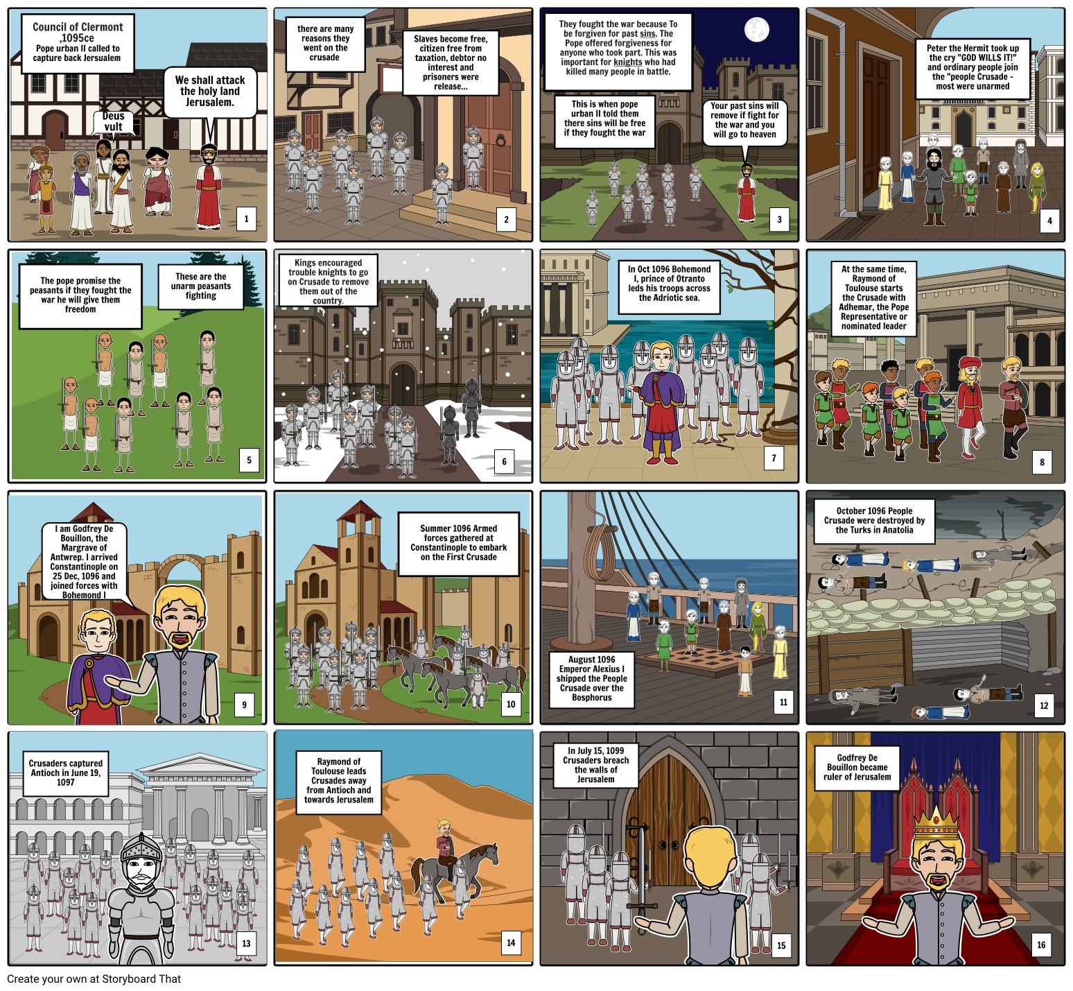 The first crusade Storyboard por scarface64693