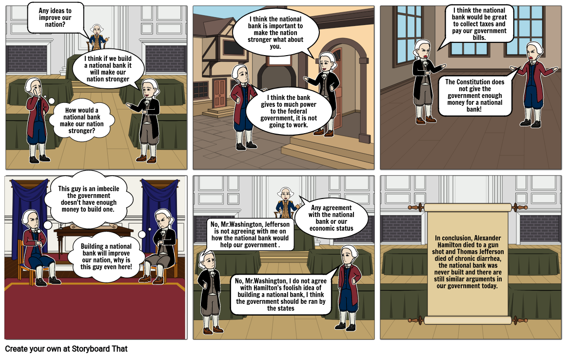 Jefferson vs. Hamilton Storyboard por scarlos40911