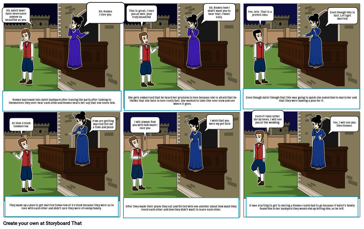 Romeo And Juliet Storyboard Por Sdthomas1