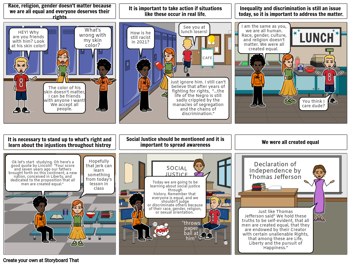 Social Justice Storyboard Storyboard por selmam