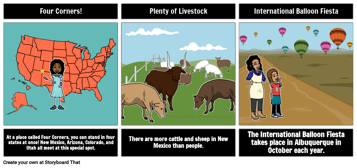 New Mexico Fun Facts Storyboard par seren-riggs-davis