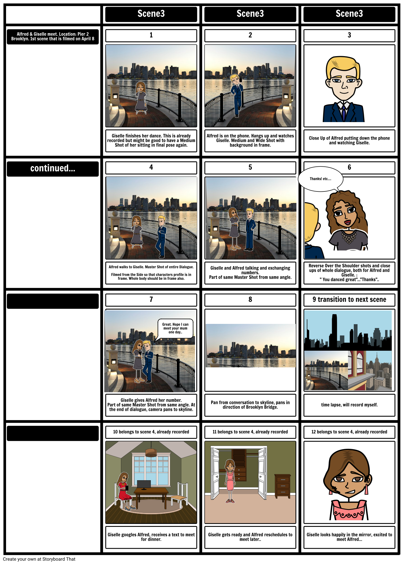 third scene Storyboard od Strane severine1501
