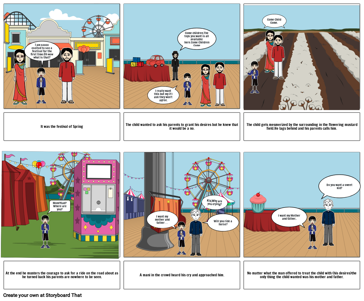 The Lost Child By Mulk Raj Anand Storyboard By Shriya45661 the-lost-child-by-mulk-raj-anand-storyboard-by-shriya45661