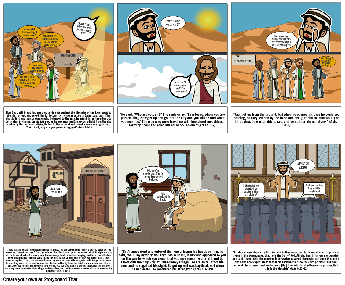 Acts 9:1-30 القصة المصورة من قبل siobhanmw