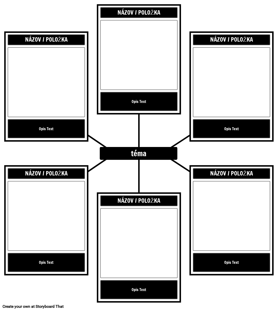 Šablóna mapy 6 buniek Storyboard por sk-examples