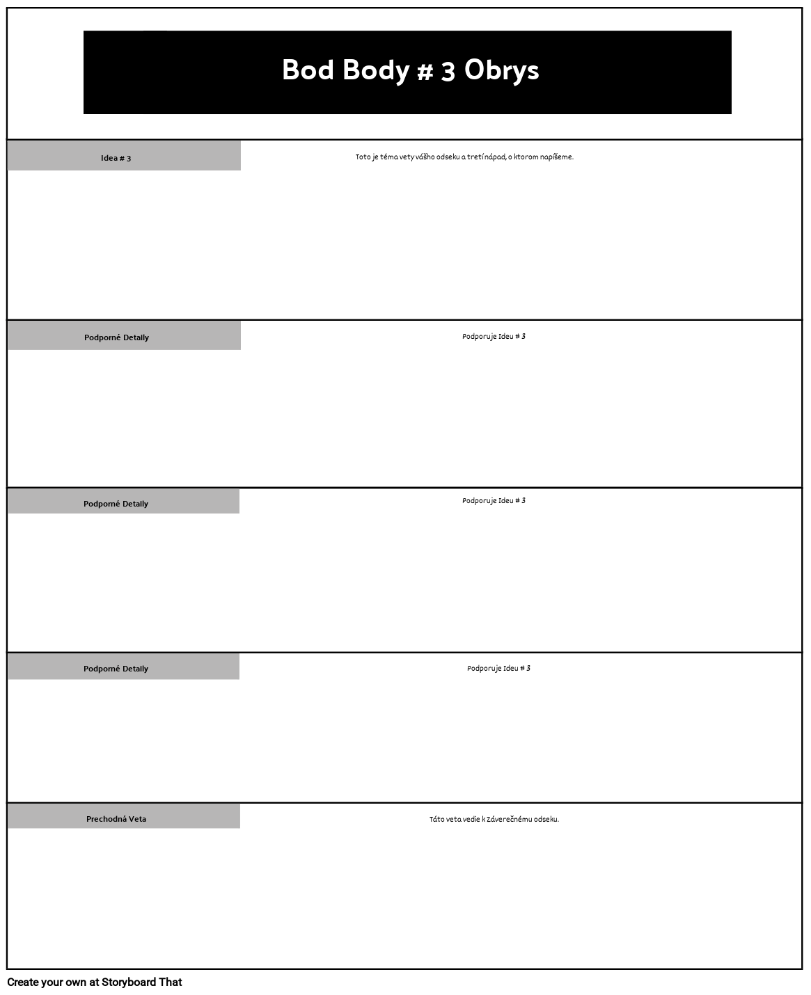 Bod Body # 3 Obrys Storyboard por sk-examples