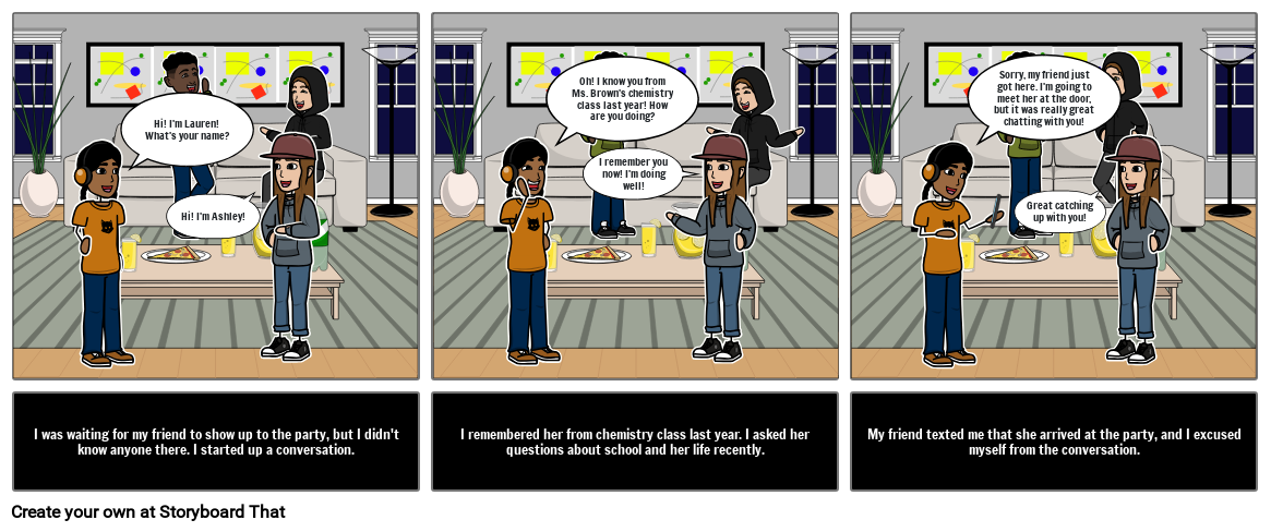 chatovanie na párty Storyboard by sk-examples